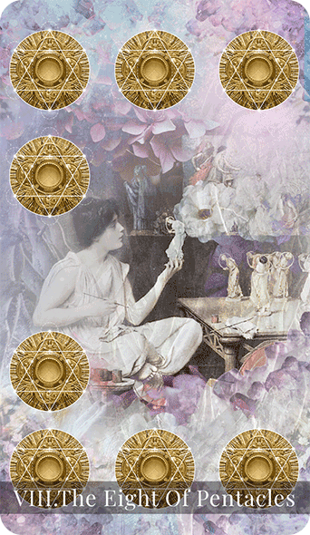 The Eight of Pentacles Tarot Card Meaning | Auntyflo.com